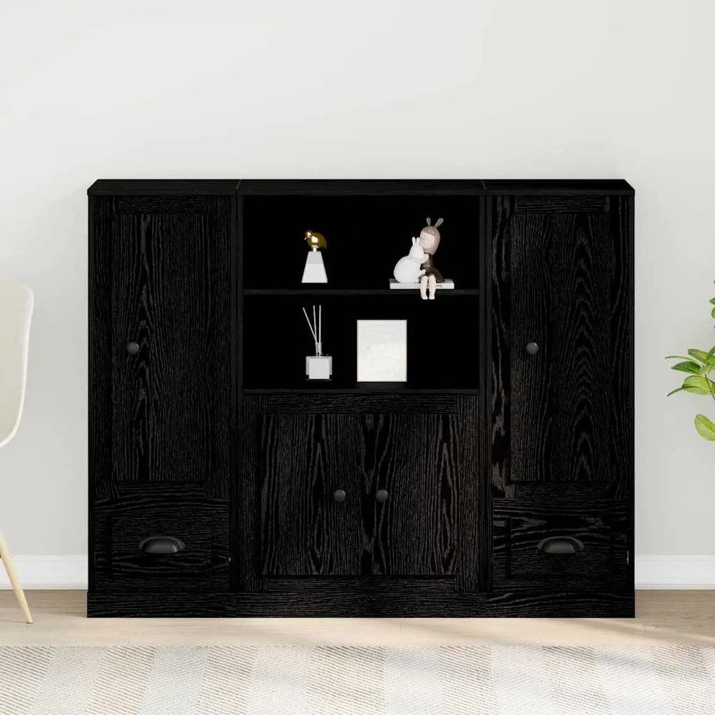 Vysoká skříň Černý dub 132 x 35.5 x 103.5 cm Kompozitní dřevo 3333078