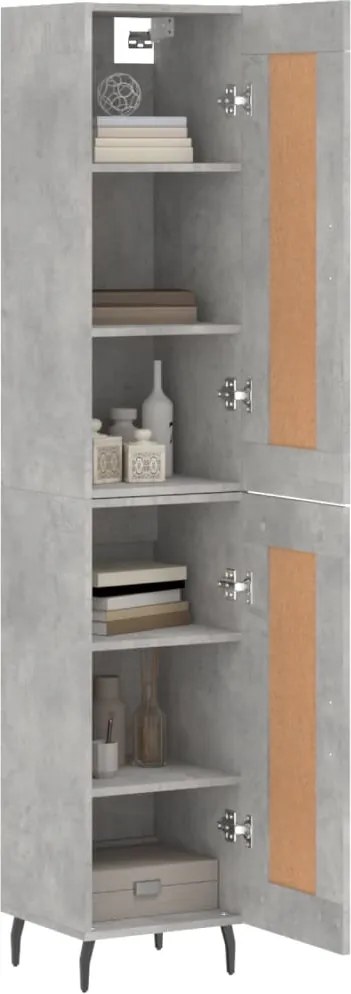 Skříň highboard betonově šedá 34,5x34x180 cm kompozitní dřevo 3200469