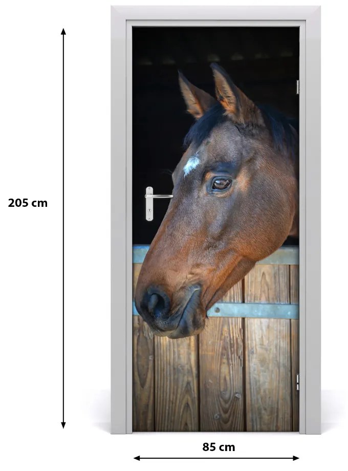 Fototapeta samolepící na dveře stáj kůň 85x205 cm