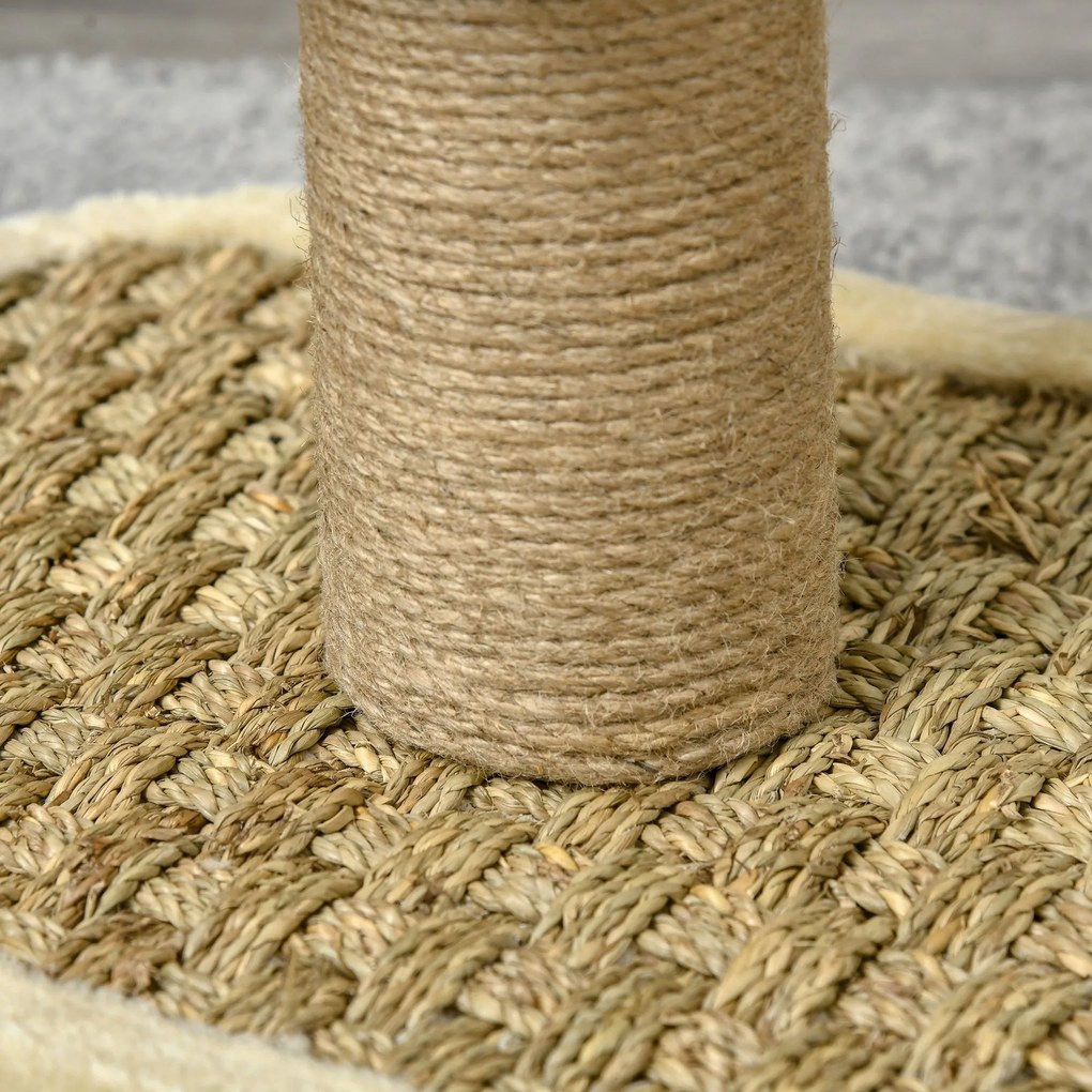PawHut Malý Škrabací Sloup pro Kočky - Kočičí Strom pro Jednu Kočku, Hračky pro Kočky, Lezecký Strom z Jutového Vlákna Khaki + Světle Hnědá 40 x 30 x…