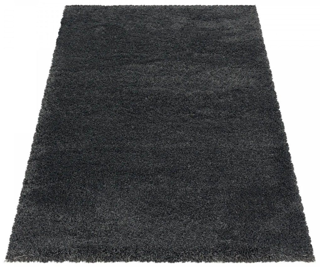 Ayyildiz, Kusový koberec Fluffy Shaggy 3500 grey, 160x230, šedá, ložnice