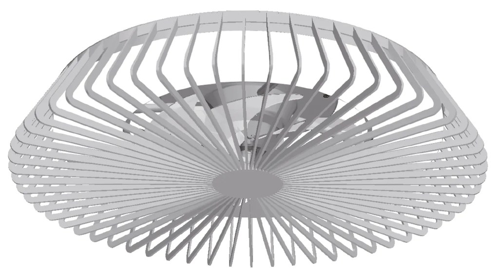 Mantra Himalaya, stropní svítidlo s ventilátorem a dálkovým ovladačem, LED 70W 2700K-5000K, stříbrná, průměr 63cm