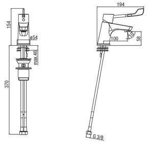 Sapho - Umyvadlová baterie LEA 15,4 cm lesklý chrom