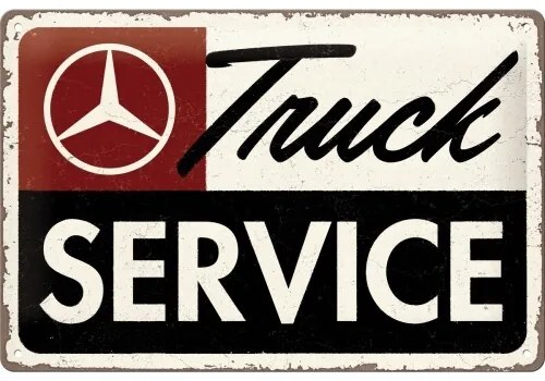 Plechová cedule Daimler Truck - Service, (20 x 30 cm)