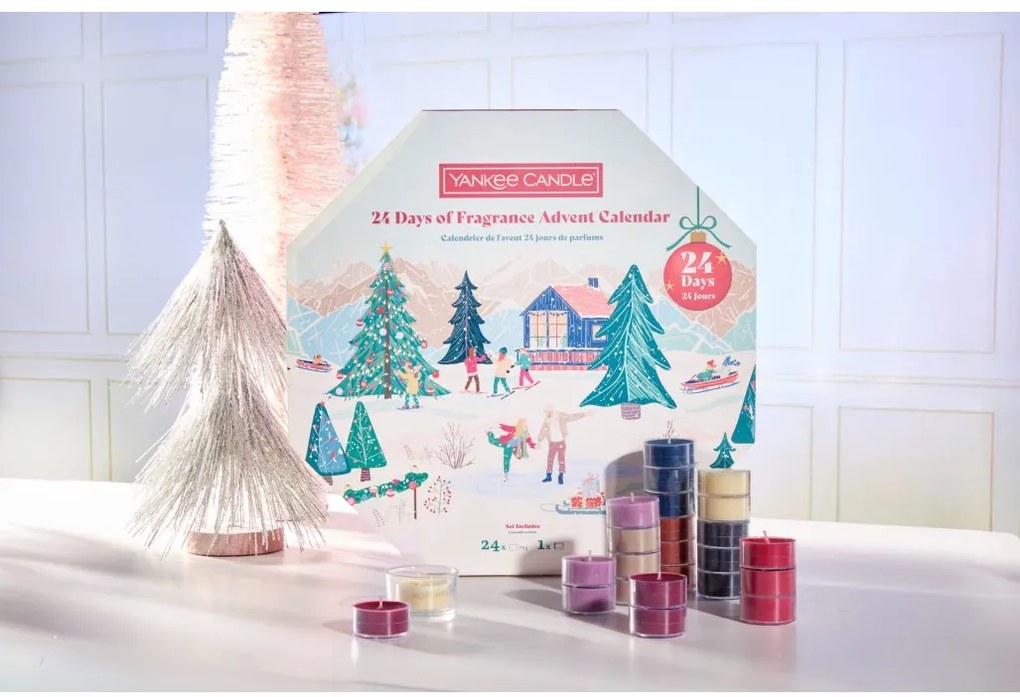 Yankee Candle Adventní kalendář 2026 kniha 12× 9,8 g, 12× 37 g