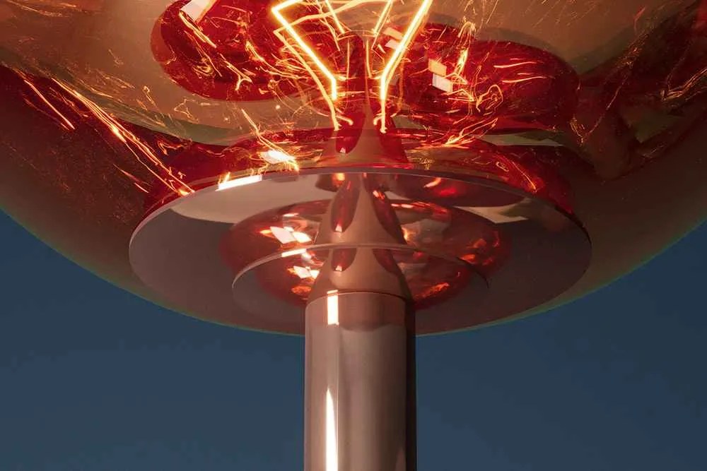 Designová stojanová lampa Hanzila 168 cm měděná