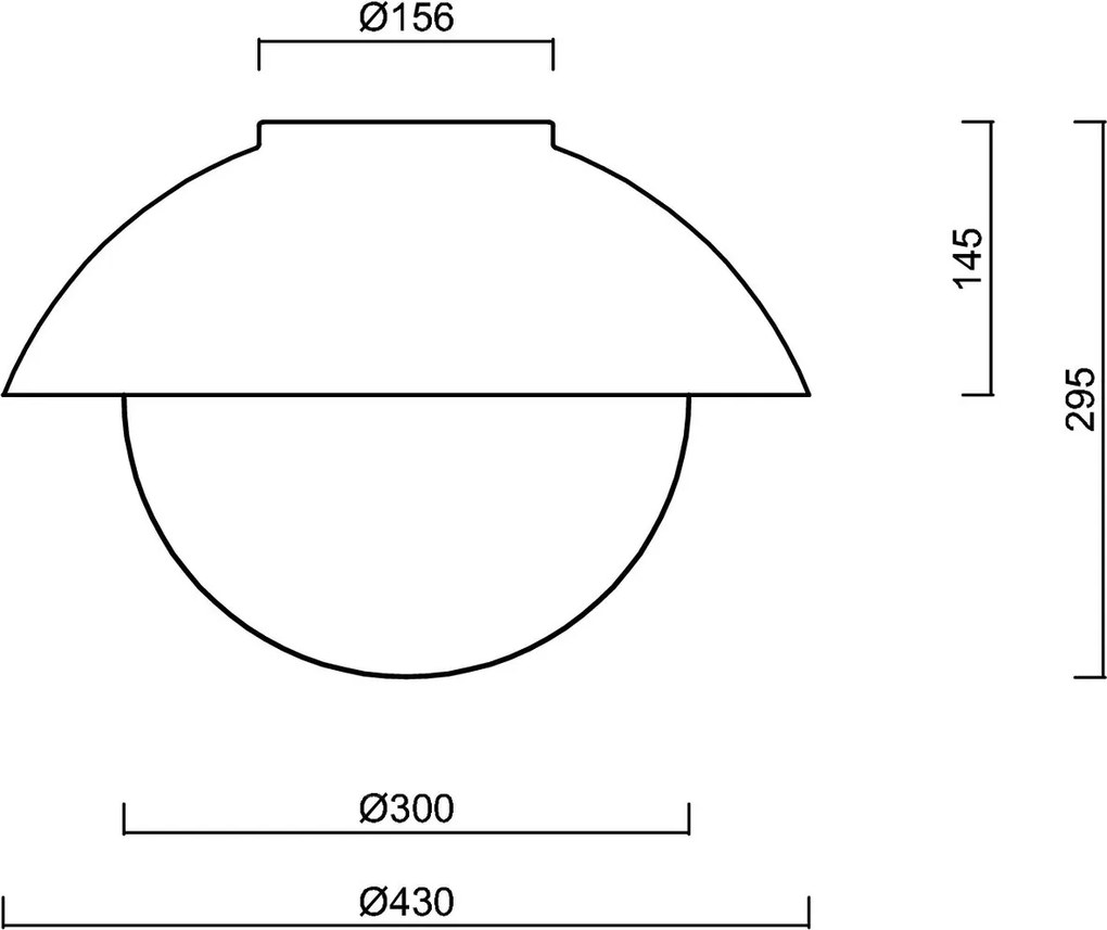 OS LUK60002 LUKIDA 2 stropní/nástěnné skleněné svítidlo černá / bílá IP65 3000 K 20W LED - OSMONT