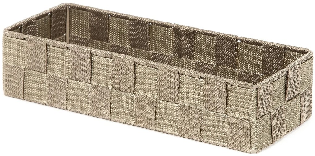Úložný organizér do zásuvky compactor tex - košík l, 30 x 12 x 7 cm, taupe (šedo-béžový)