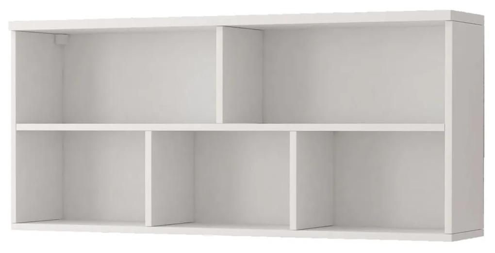 Bílá sestava do dětského pokoje Emili Varianta: S šatní skříní 120x193 cm, Barva úchytek: Červená