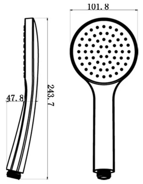 Sapho Ruční sprcha, průměr 102mm, ABS/chrom 1204-43
