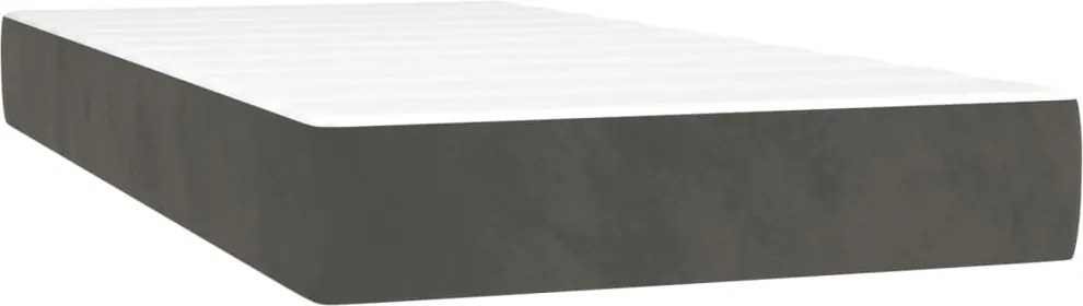 Box spring postel s matrací tmavě šedý 120x190 cm samet 3270002