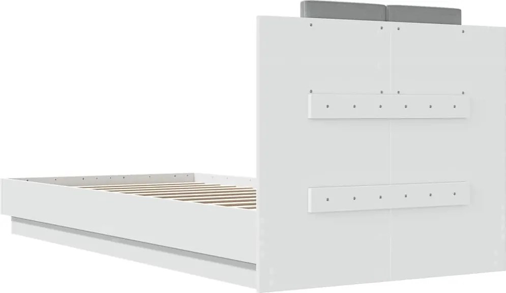 Rám postele s čelem bílý 90 x 200 cm kompozitní dřevo 3209940