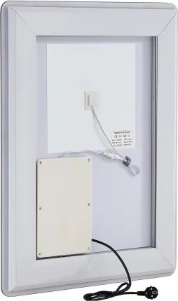 LED koupelnové zrcadlo 3 barvy proti zamlžování nástěnné toaletní zrcadlo 60 × 80 cm