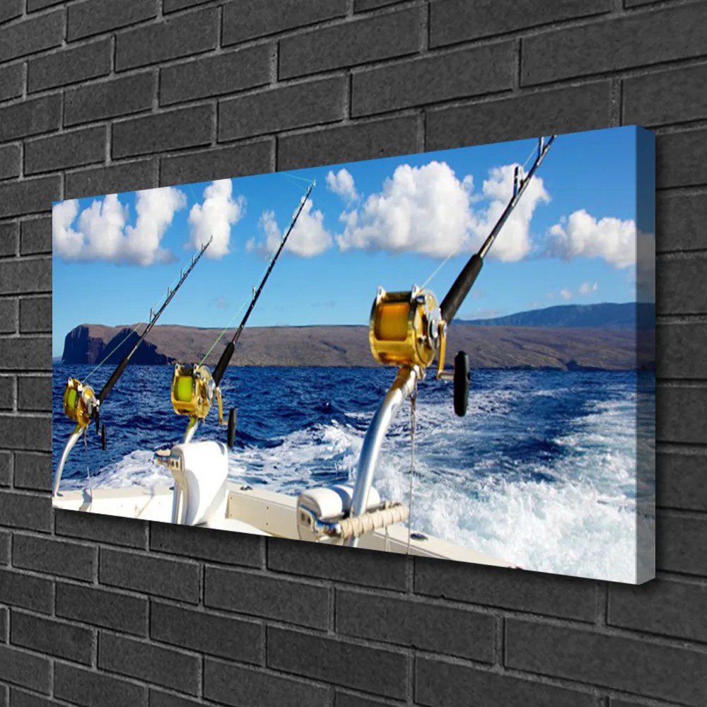 Obraz na plátně Rybaření Moře Krajina 100x50 cm