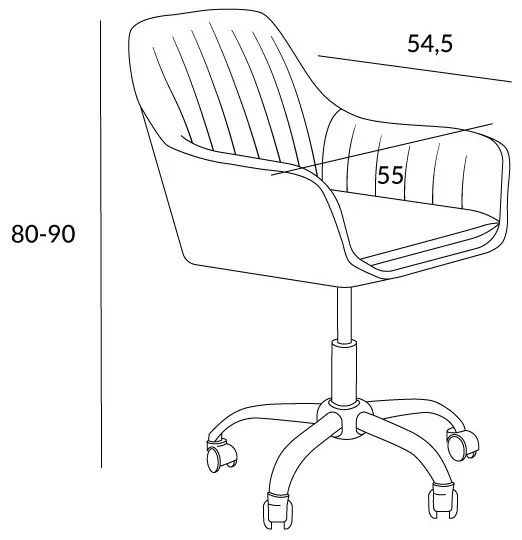 Kancelářská židle TEILL béžová ALL 822709