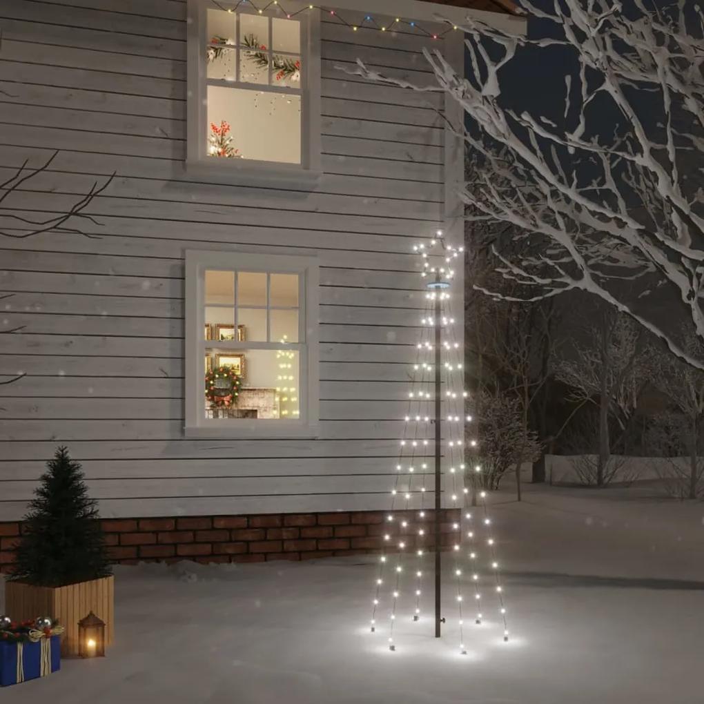 Vánoční strom s hrotem 108 studených bílých LED diod 180 cm - Default Title
