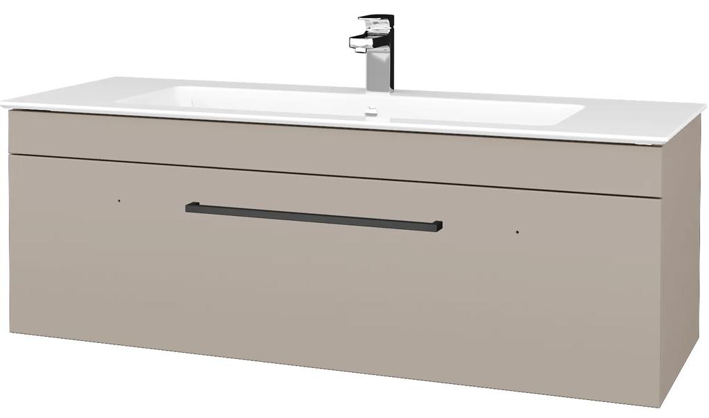 Dřevojas Koupelnová skříň ASTON SZZ 120 Varianta: N01 Bílá lesk / Úchytka T06 / D16 Beton tmavý
