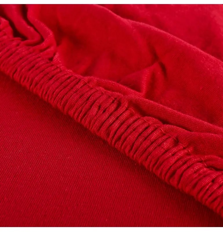 Prostěradlo červené jersey EMI, Plachta 90x200