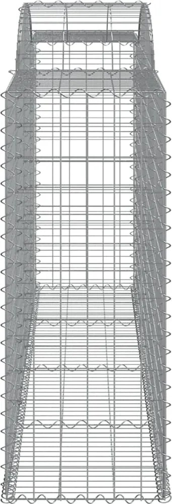 Klenuté gabionové koše 12ks 300x50x120/140cm pozinkované železo 3146729