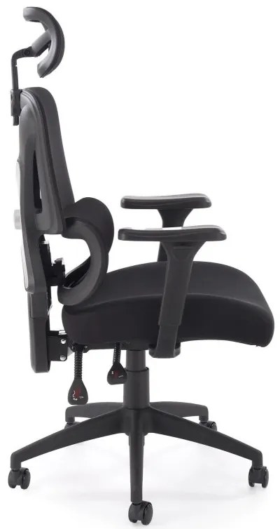 Kancelářská ergonomická židle ASTRAL — síť / látka, černá