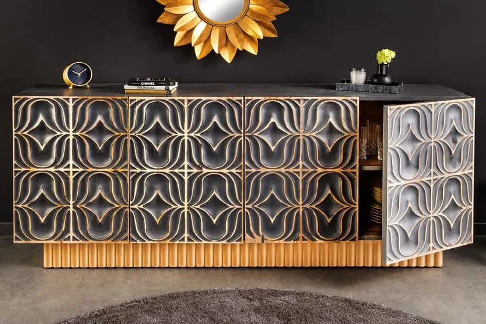 Designová komoda z masivu Piazza San Marco Mango 177cm