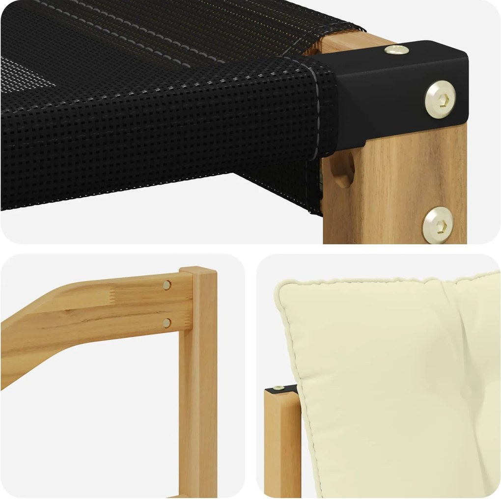 Venkovní pohovková souprava 9 ks Bílá a krémová 3389076