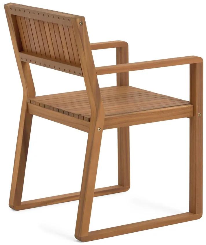 OnaDnes -20% Hnědá dřevěná zahradní židle Kave Home Emili