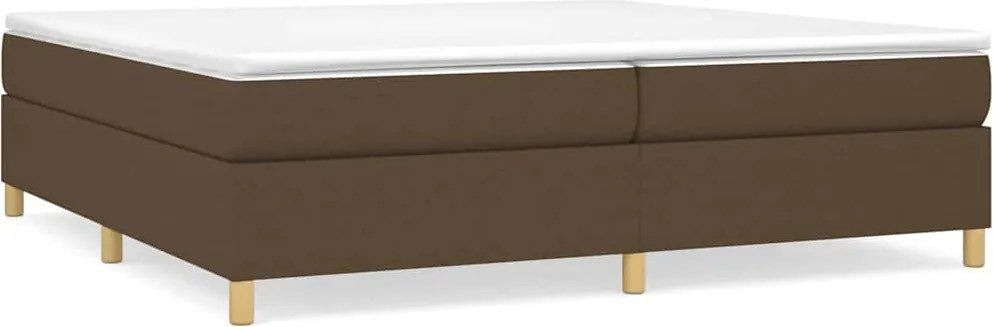 Rám postele s boxspringem tmavě hnědý 200 x 200 cm textil 3120988