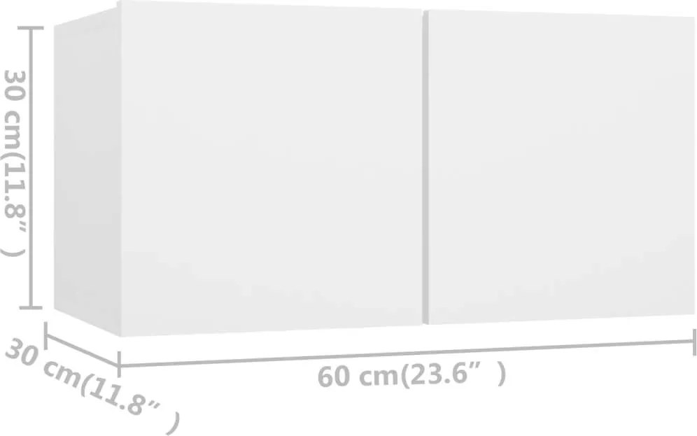 vidaXL 4dílný set TV skříněk dřevotříska [3078710] Barva: Černá