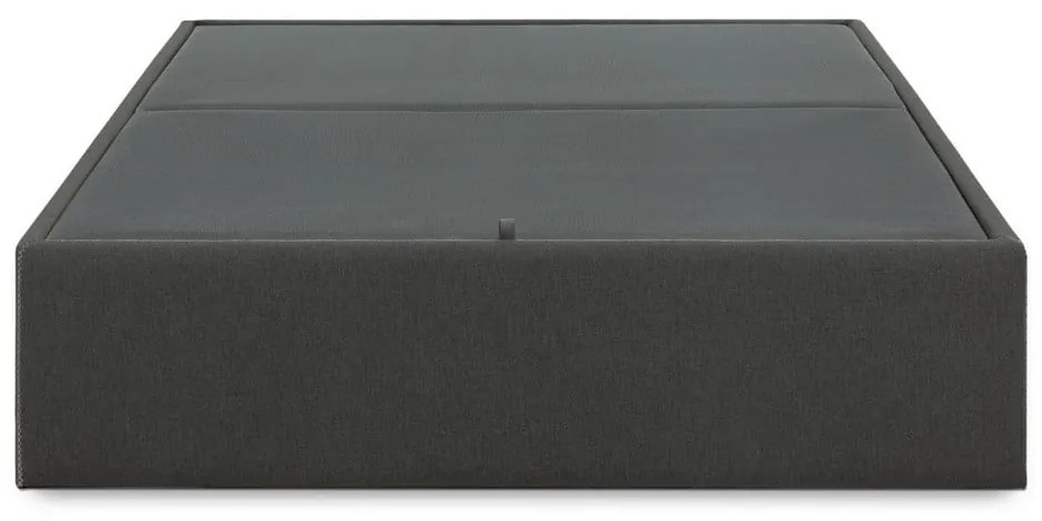 Černá čalouněná dvoulůžková postel s úložným prostorem 180x200 cm Matters – Kave Home