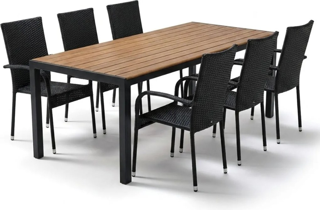 Vikio Zahradní set 190x90 pro 6 osob přírodní DT254-190P2
