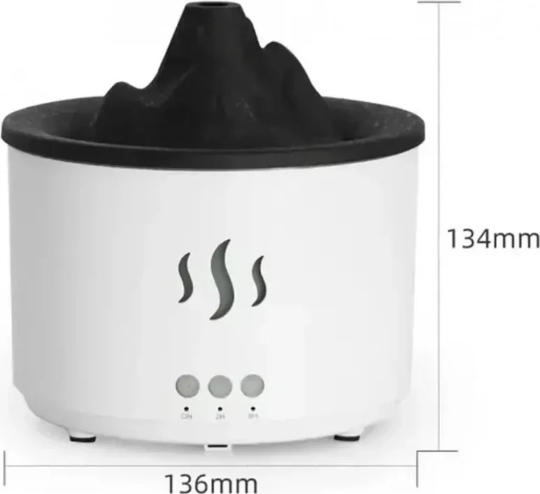 Aroma difuzér RDF3 ve tvaru sopky - 500 ml - bílý