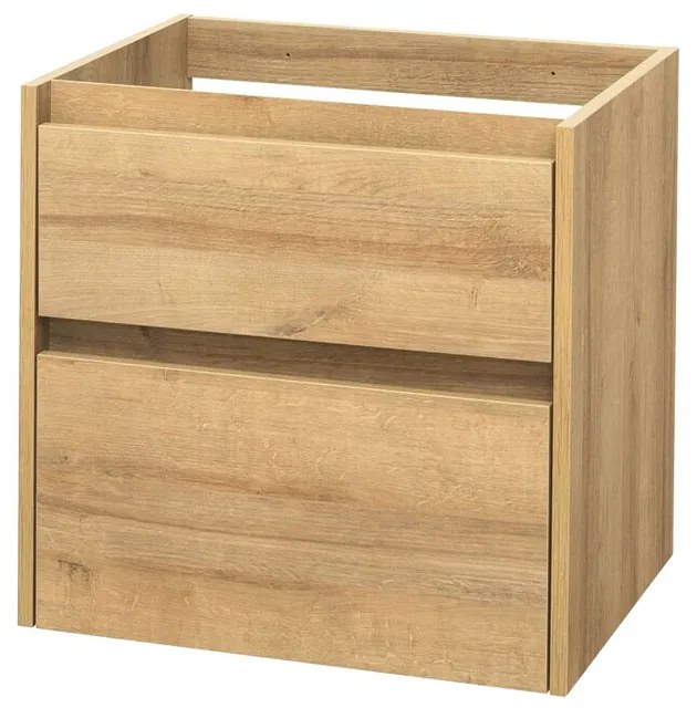 Mereo Mereo, Opto, koupelnová skříňka 61 cm, bílá, dub, bílá/dub, černá, CN920S