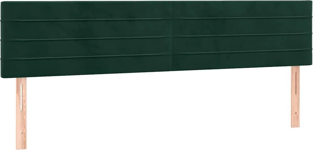 Box spring postel s matrací tmavě zelená 180x200 cm samet 3141380