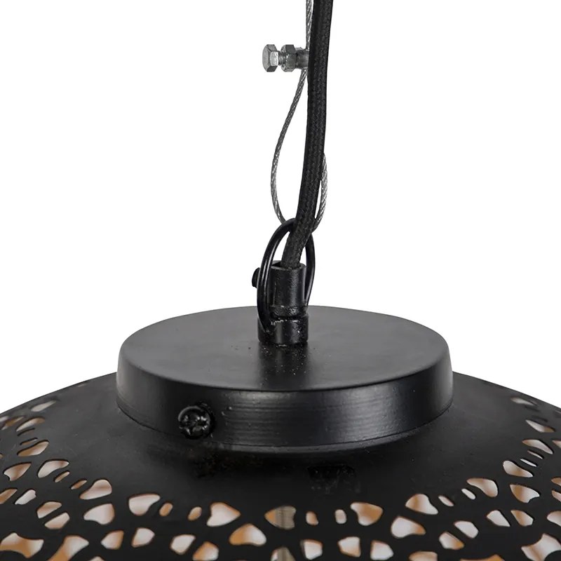 Orientální závěsné svítidlo černé se zlatem 45 cm - Radiante