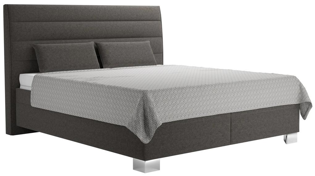 Manželská postel Brigita 180x200 tmavě šedá, bez matrace
