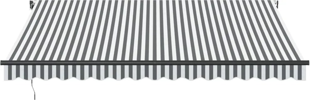 Automatická zatahovací markýza s LED antracit a bílá 400x350 cm 3215811