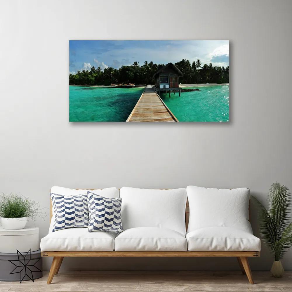 Obraz na plátně Moře Most Architektura 140x70 cm