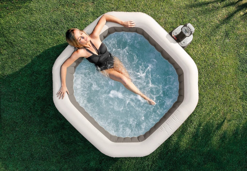 Marimex Bazén vířivý nafukovací Pure Spa - Bubble HWS čtverec, antracit