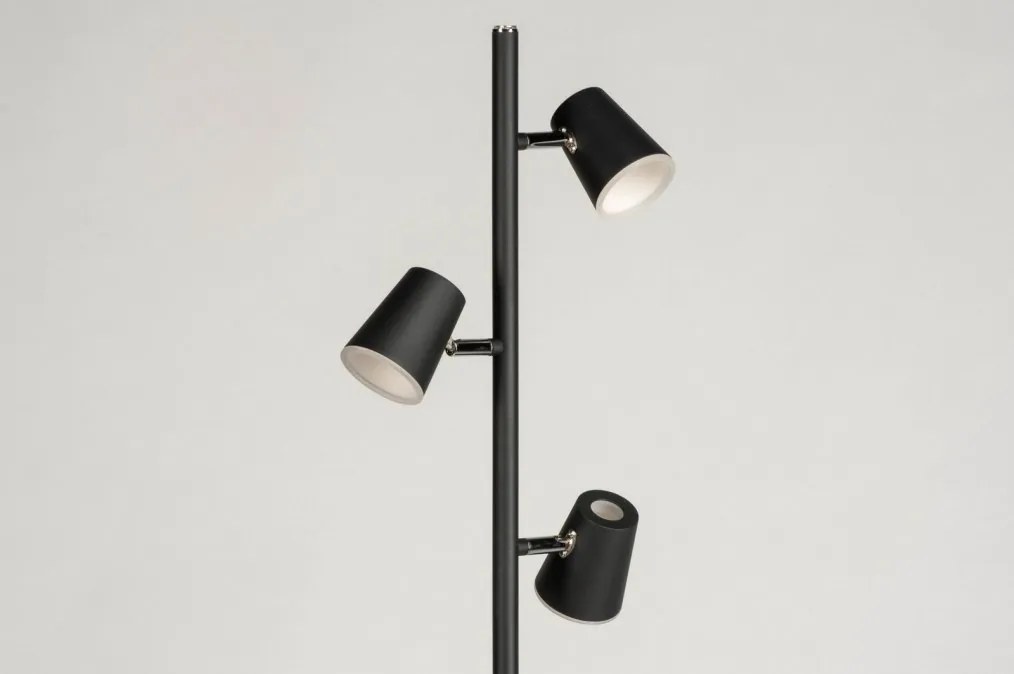 Stojací designová LED lampa se stmívačem Ferranta Black