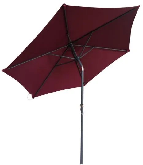 Tradgard XT06U Slunečník NAKLÁPĚCÍ - ø230cm bordo