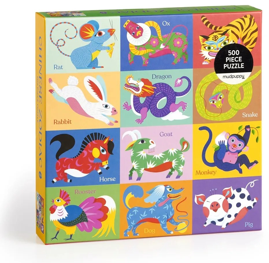 Galison Puzzle Čínský zvěrokruh 500 dílků
