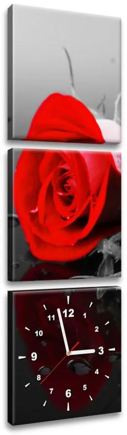 Gario Obraz s hodinami Roses and spa - 3 dílný Rozměry: 80 x 40 cm