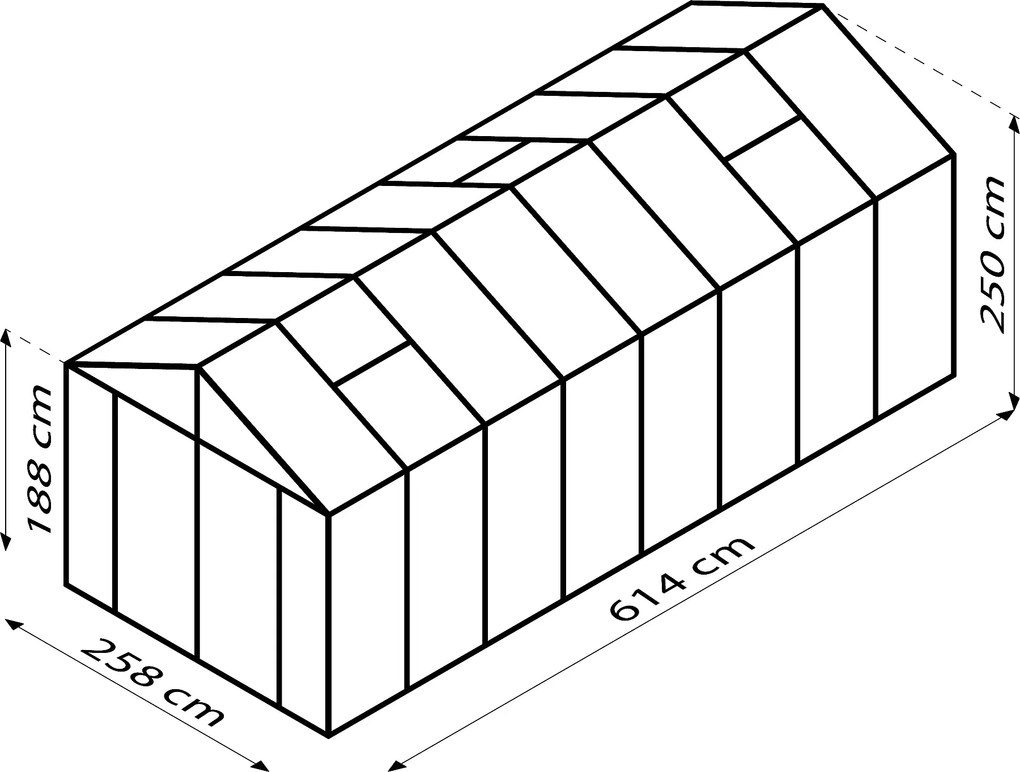 LANIT PLAST, s.r.o. skleník VITAVIA ZEUS COMFORT 15700 sklo 3 mm + PC 10 mm stříbrný LG3720