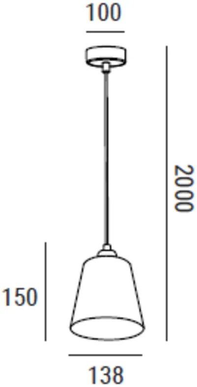 ZAHO Závěsné svítidlo TERIA, 1xE27, ø 138 mm Barva: Bílá