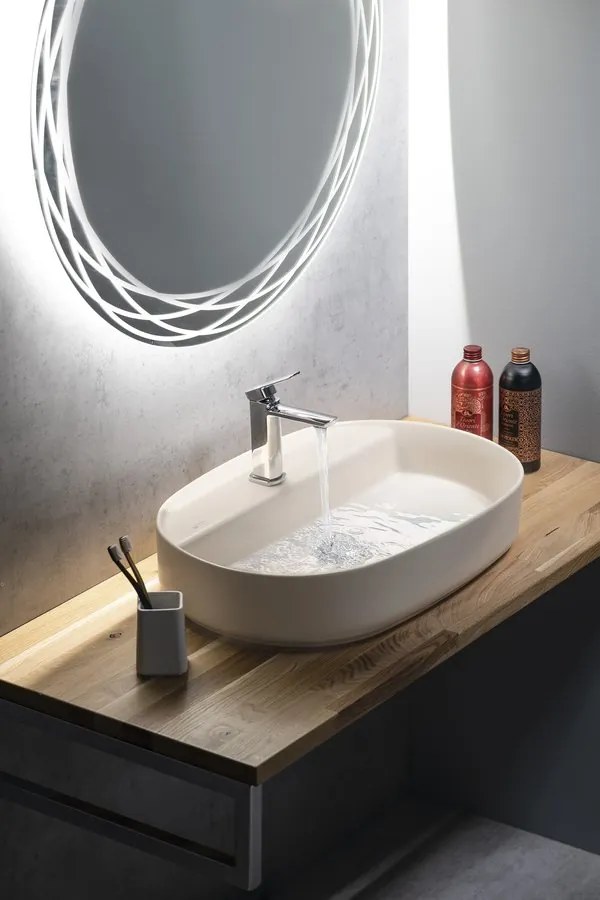 Isvea Isvea, INFINITY OVAL keramické umyvadlo na desku, 60x40cm, terracotta, 10NF65060-2U