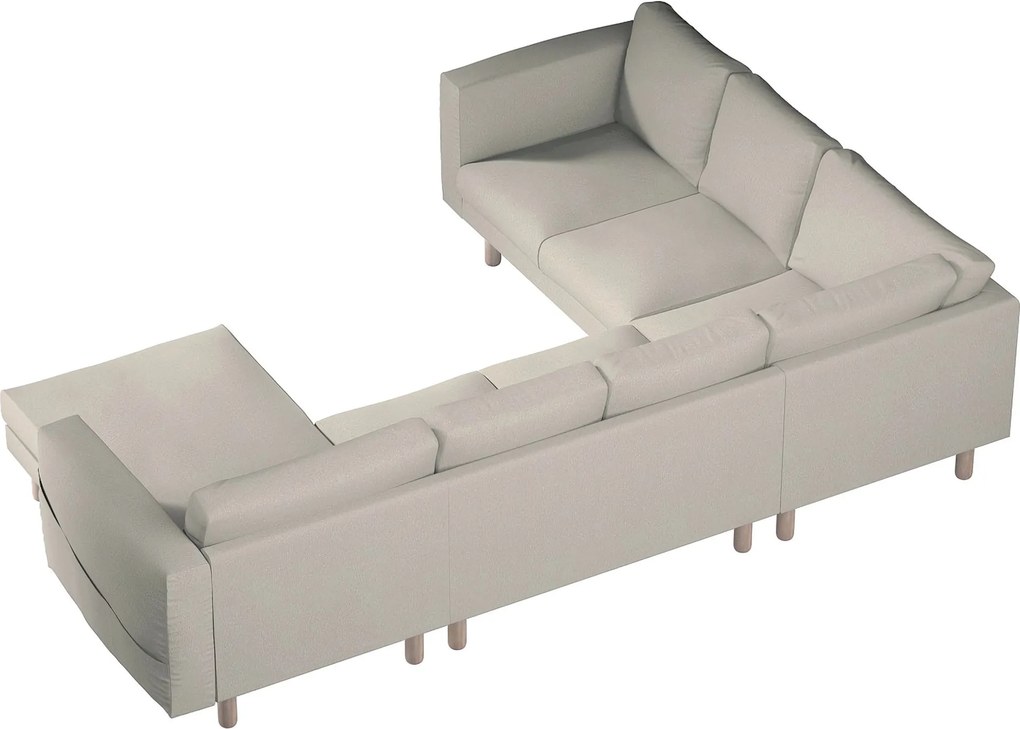 Potah na pohovku IKEA Norsborg rohová, 5-místná se šezlongem barva béžová látka pletený vzor