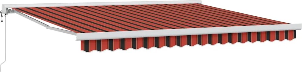 Stahovací markýza Červená a černá 400 × 300 cm Textil a kov 3330517