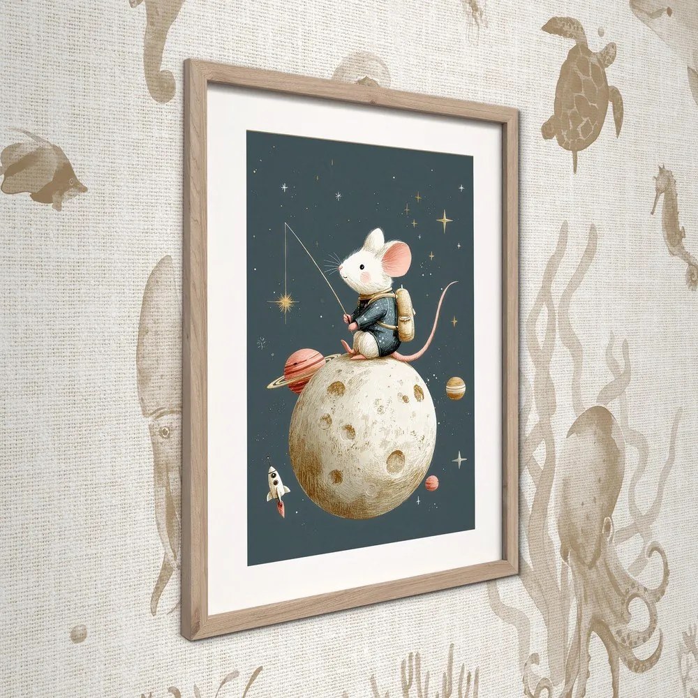 Dětský obrázek 30x40 cm Astro Mouse – Styler