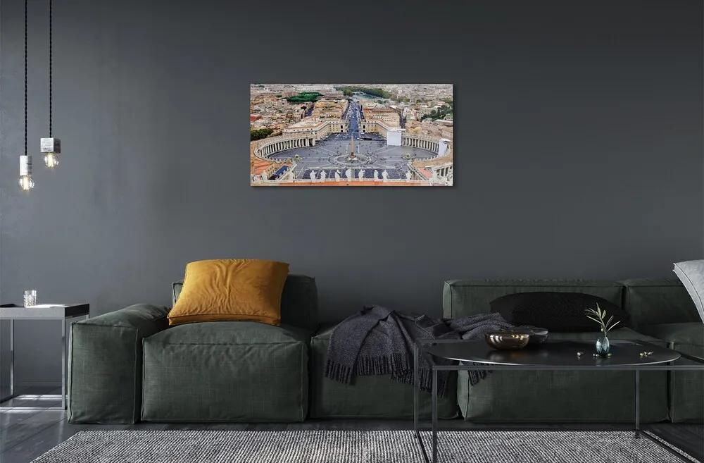 Obraz na skle Rome Vatican square panorama 120x60 cm